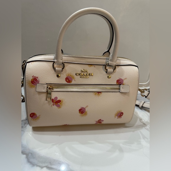 Coach | Bags | Coach Rowan Floral Handbag White Floral | Poshmark